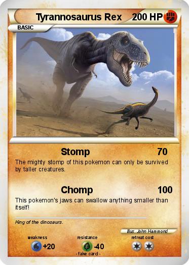 Pokémon Tyrannosaurus Rex 109 109 - Stomp - My Pokemon Card