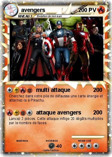Pokémon avengers 23 23 - multi attaque - Ma carte Pokémon