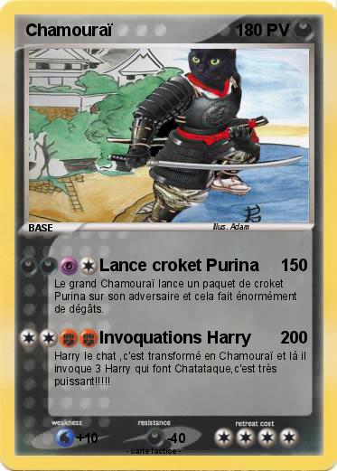 Pokémon Chamourai - Lance croket Purina - Ma carte Pokémon