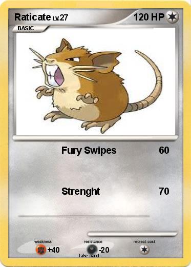 Pokémon Raticate 42 42 - Fury Swipes - My Pokemon Card