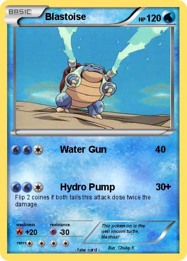 Pokémon Blastoise 1791 1791 - Water Gun - My Pokemon Card