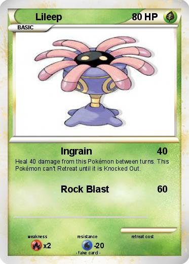 Pokémon Lileep 10 10 - Ingrain - My Pokemon Card