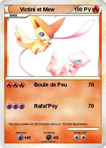 Pokémon Victini et Mew 1 1 - Boule de Feu - Ma carte Pokémon
