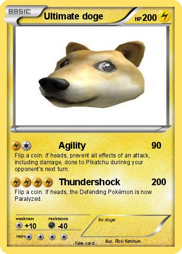 Pokémon Ultimate doge 2 2 - Agility - My Pokemon Card