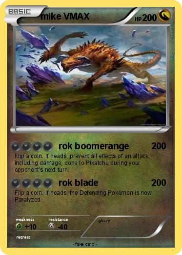 Pokémon mike VMAX - rok boomerange - My Pokemon Card