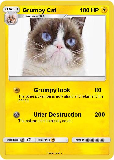Pokémon Grumpy Cat 1227 1227 - Grumpy look - My Pokemon Card