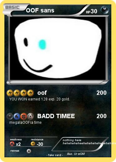 Pokémon OOF sans - oof - My Pokemon Card