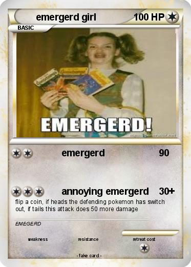 Pokémon emergerd girl - emergerd - My Pokemon Card