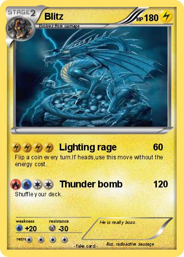 Pokémon Blitz 120 120 - Lighting rage - My Pokemon Card