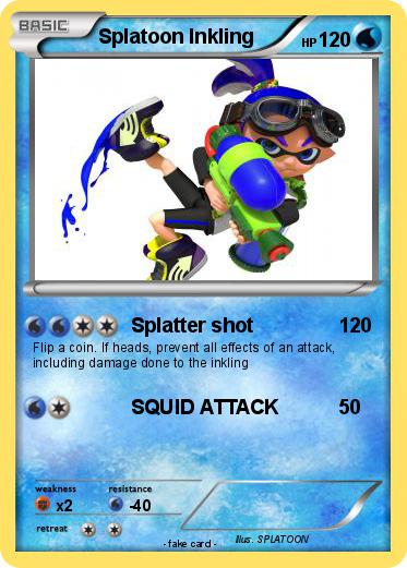 Pokémon Splatoon Inkling - Splatter shot - My Pokemon Card