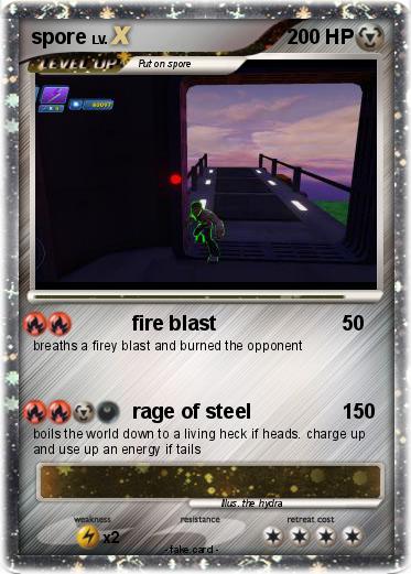 Pokémon spore 64 64 - fire blast - My Pokemon Card