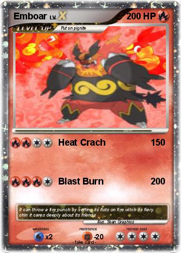 Pokémon Emboar 1308 1308 - Heat Crach - My Pokemon Card