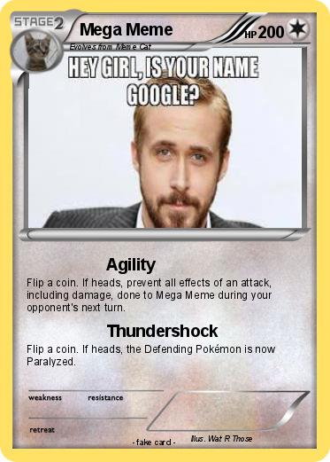 Pokémon Mega Meme 1 1 - Agility - My Pokemon Card