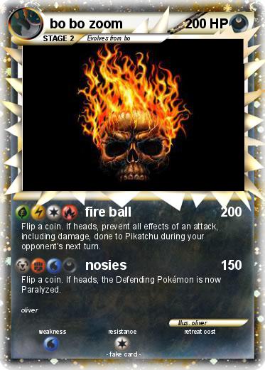 Pokémon bo bo zoom - fire ball - My Pokemon Card
