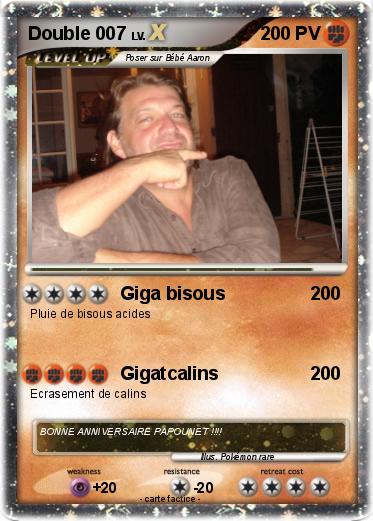 Pokémon Double 007 007 - Giga bisous - Ma carte Pokémon
