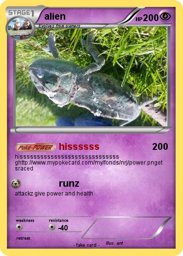 Pokémon alien 1428 1428 - hissssss - My Pokemon Card