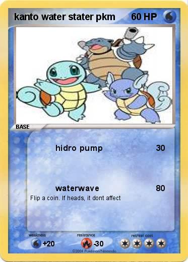 Pokémon kanto water stater pkm - hidro pump - My Pokemon Card