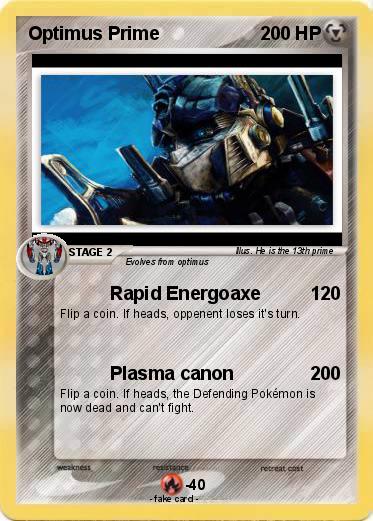 Pokémon Optimus Prime 693 693 - Rapid Energoaxe - My Pokemon Card