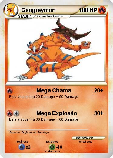 Pokémon Geogreymon 12 12 - Mega Chama - My Pokemon Card
