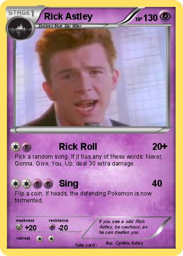 Pokémon Rick Astley 145 145 - Rick Roll - My Pokemon Card