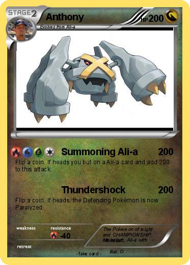 Pokémon Anthony 1110 1110 - Summoning Ali-a - My Pokemon Card