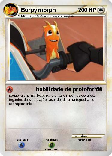 Pokémon Burpy morph - habilidade de protoforma - My Pokemon Card
