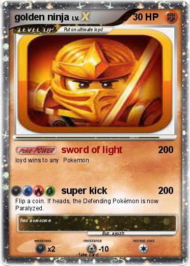Pokémon golden ninja 30 30 - sword of light - My Pokemon Card