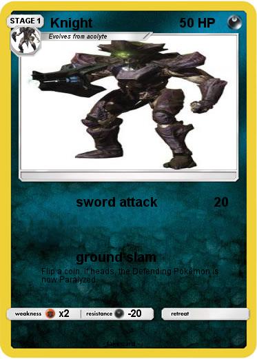 Pokémon Knight 340 340 - sword attack - My Pokemon Card