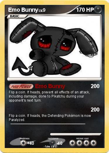 Pokémon Emo Bunny 1 1 - Emo Bunny - My Pokemon Card