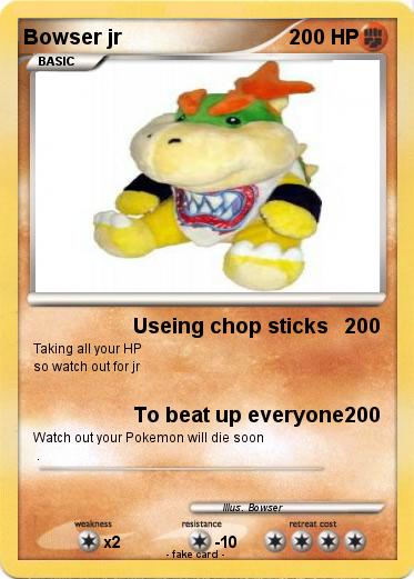 Pokémon Bowser jr 1036 1036 - Useing chop sticks - My Pokemon Card
