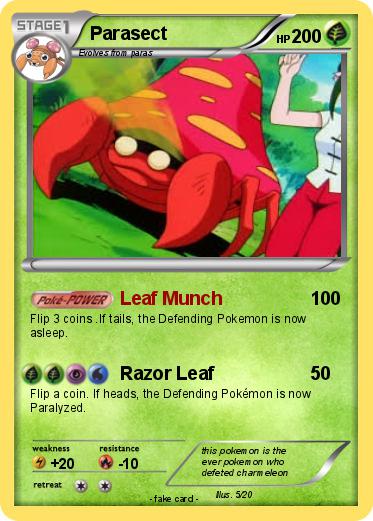 Pokémon Parasect 45 45 - Leaf Munch - My Pokemon Card