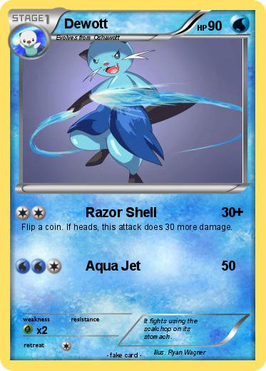 Pokémon Dewott 386 386 - Razor Shell - My Pokemon Card