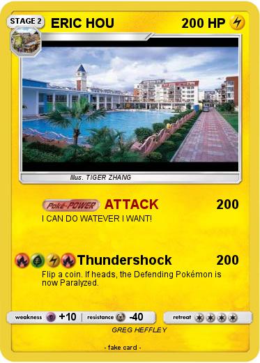 Pokémon ERIC HOU - ATTACK - My Pokemon Card