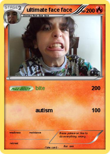 Pokémon ultimate face face - bite - My Pokemon Card