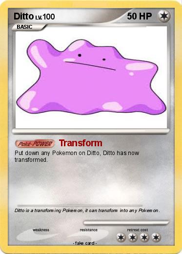 Pokémon Ditto 329 329 - Transform - My Pokemon Card
