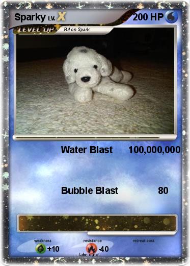 Pokémon Sparky 54 54 - Water Blast 100,000,000 - My Pokemon Card