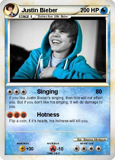 Pokémon Justin Bieber 1578 1578 - Singing - My Pokemon Card