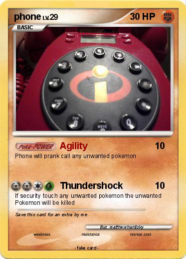 Pokémon phone 49 49 - Agility - My Pokemon Card