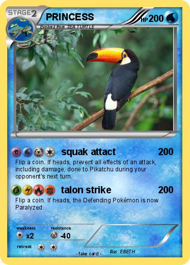 Pokémon PRINCESS 1070 1070 - squak attact - My Pokemon Card