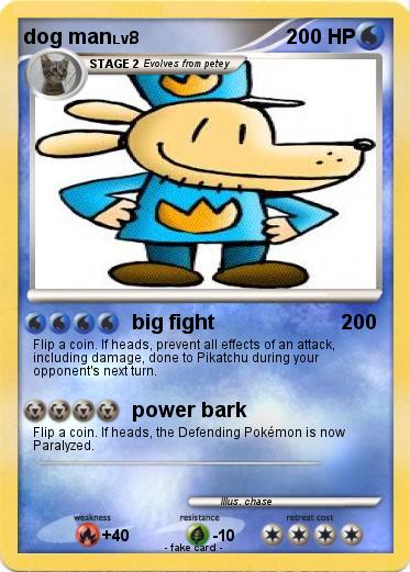 Pokémon dog man 41 41 - big fight - My Pokemon Card