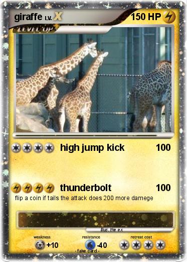 Pokémon giraffe 30 30 - high jump kick - My Pokemon Card