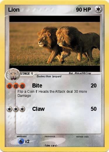 Pokémon Lion 818 818 - Bite - My Pokemon Card