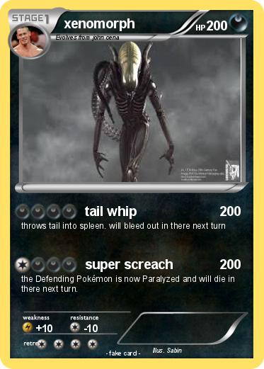 Pokémon xenomorph 175 175 - tail whip - My Pokemon Card