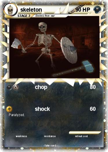 Pokémon skeleton 42 42 - chop - My Pokemon Card