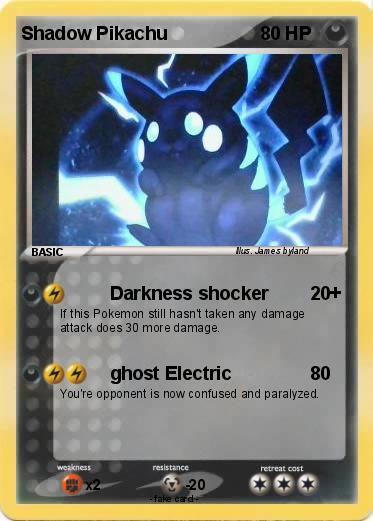 Pokémon Shadow Pikachu 1076 1076 - Darkness shocker - My Pokemon Card