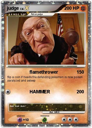 Pokémon judge 54 54 - flamethrower - My Pokemon Card