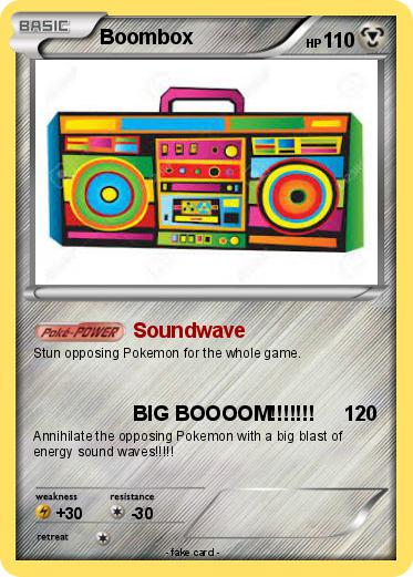 Pokémon Boombox 6 6 - Soundwave - My Pokemon Card