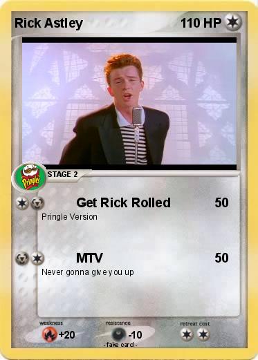 Pokémon Rick Astley 230 230 - Get Rick Rolled - My Pokemon Card