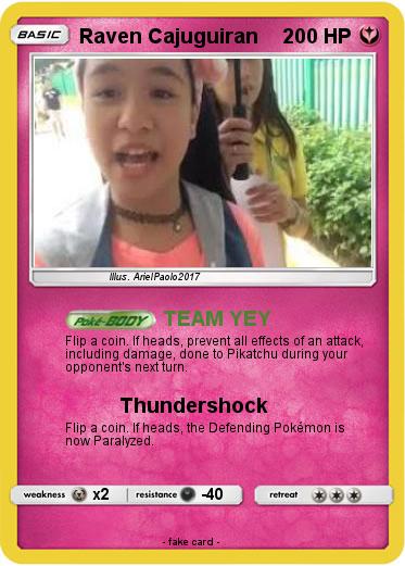 Pokémon Raven Cajuguiran - TEAM YEY - My Pokemon Card