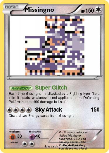 Pokémon Missingno 1784 1784 - Super Glitch - My Pokemon Card
